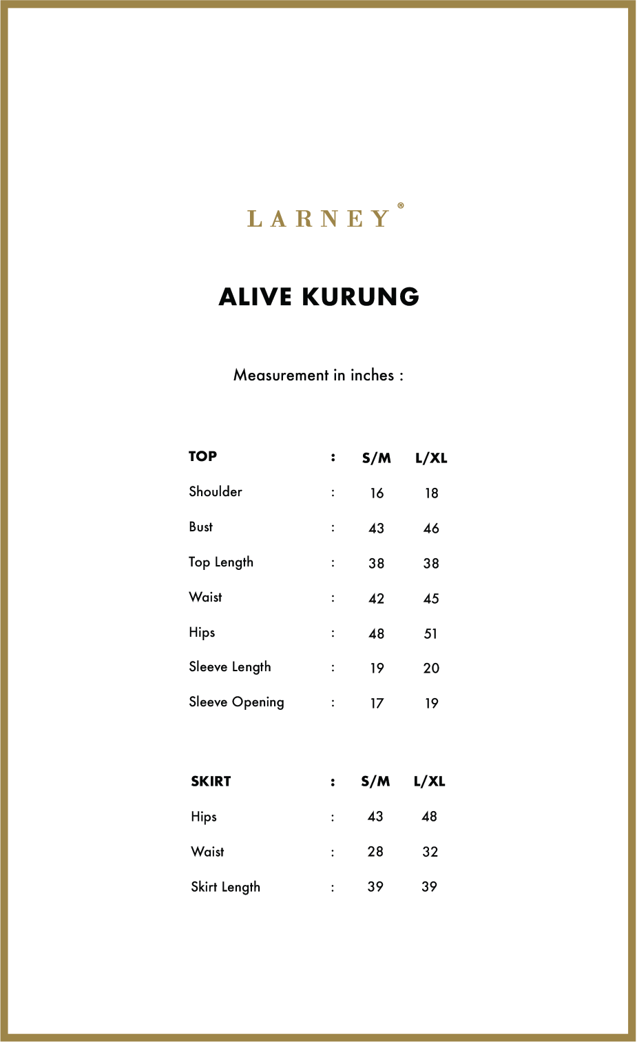 Alive Kurung in Black – LARNEY