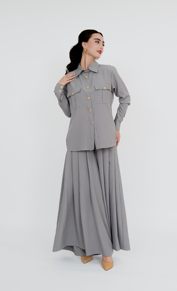 Imbi Shirt in Shadow Grey – LARNEY