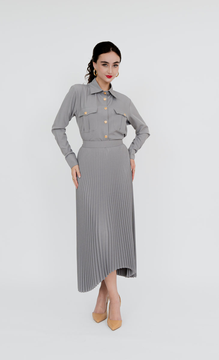 Imbi Skirt in Shadow Grey – LARNEY