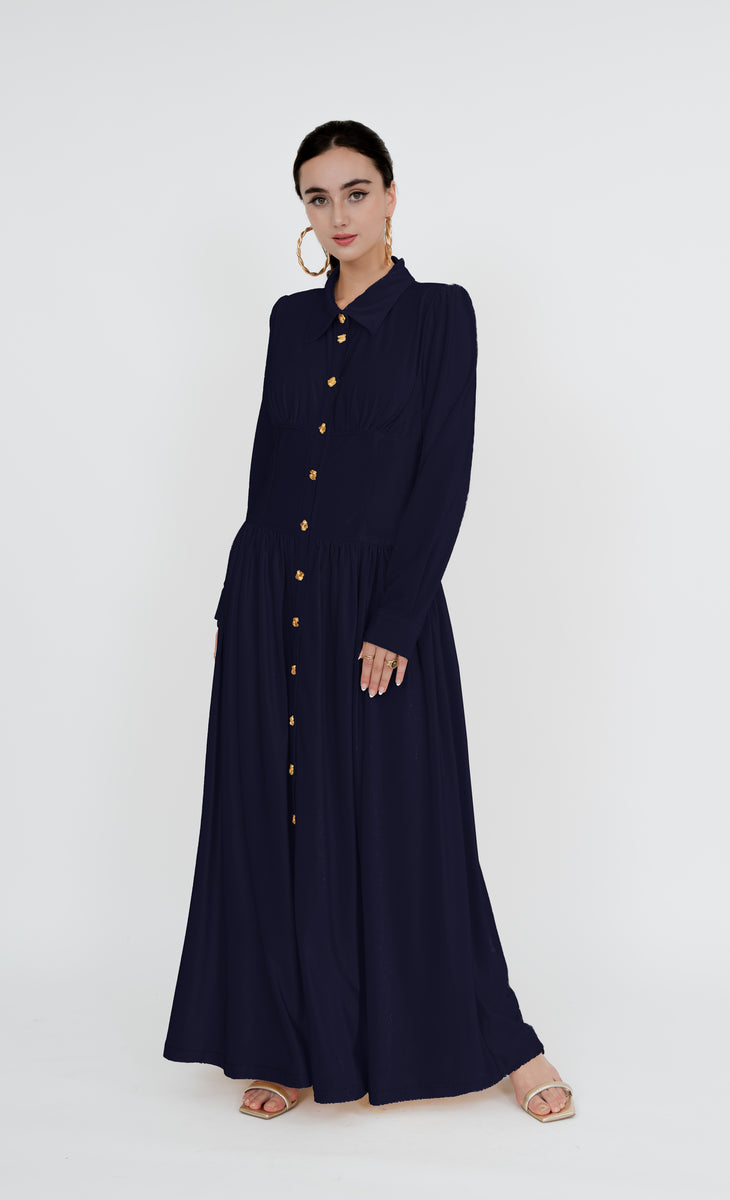 Duta Dress in Pageant Blue – LARNEY