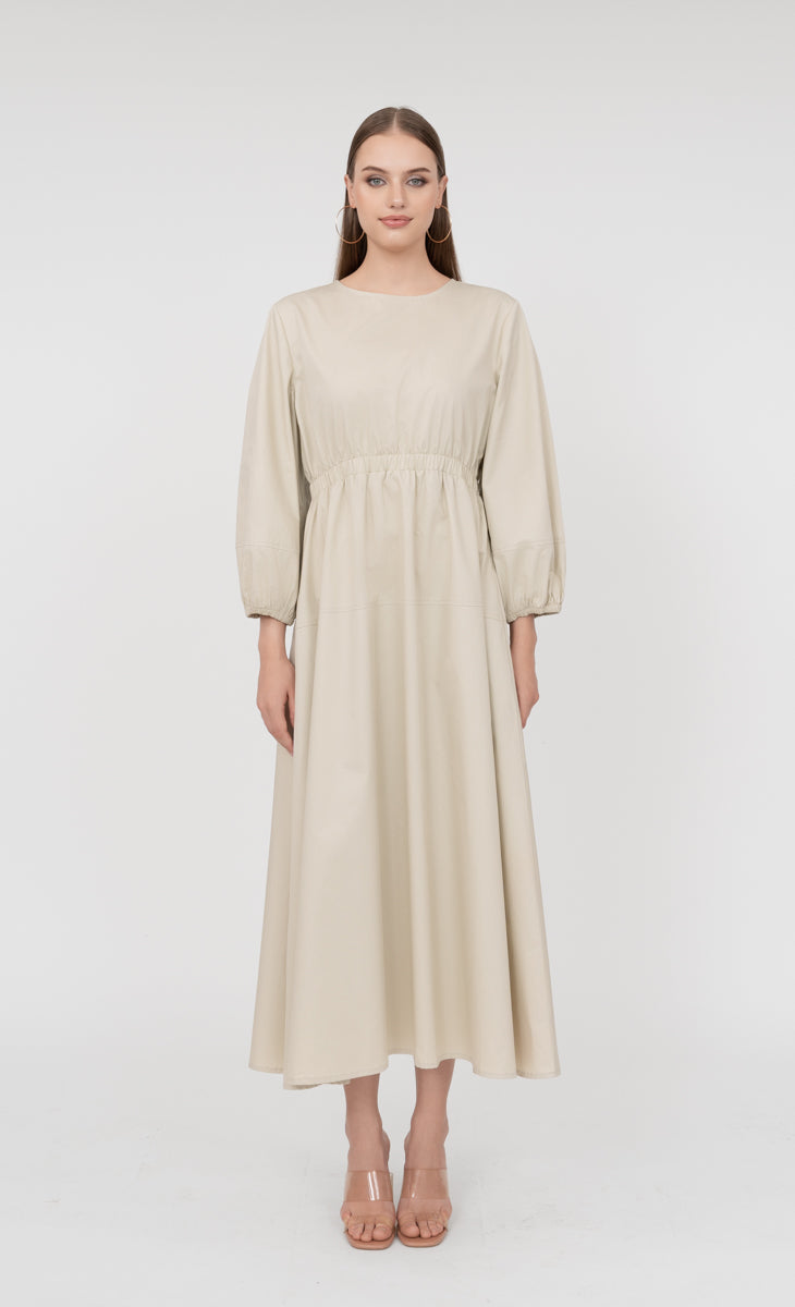 Harriet Dress in Summer Sand – LARNEY